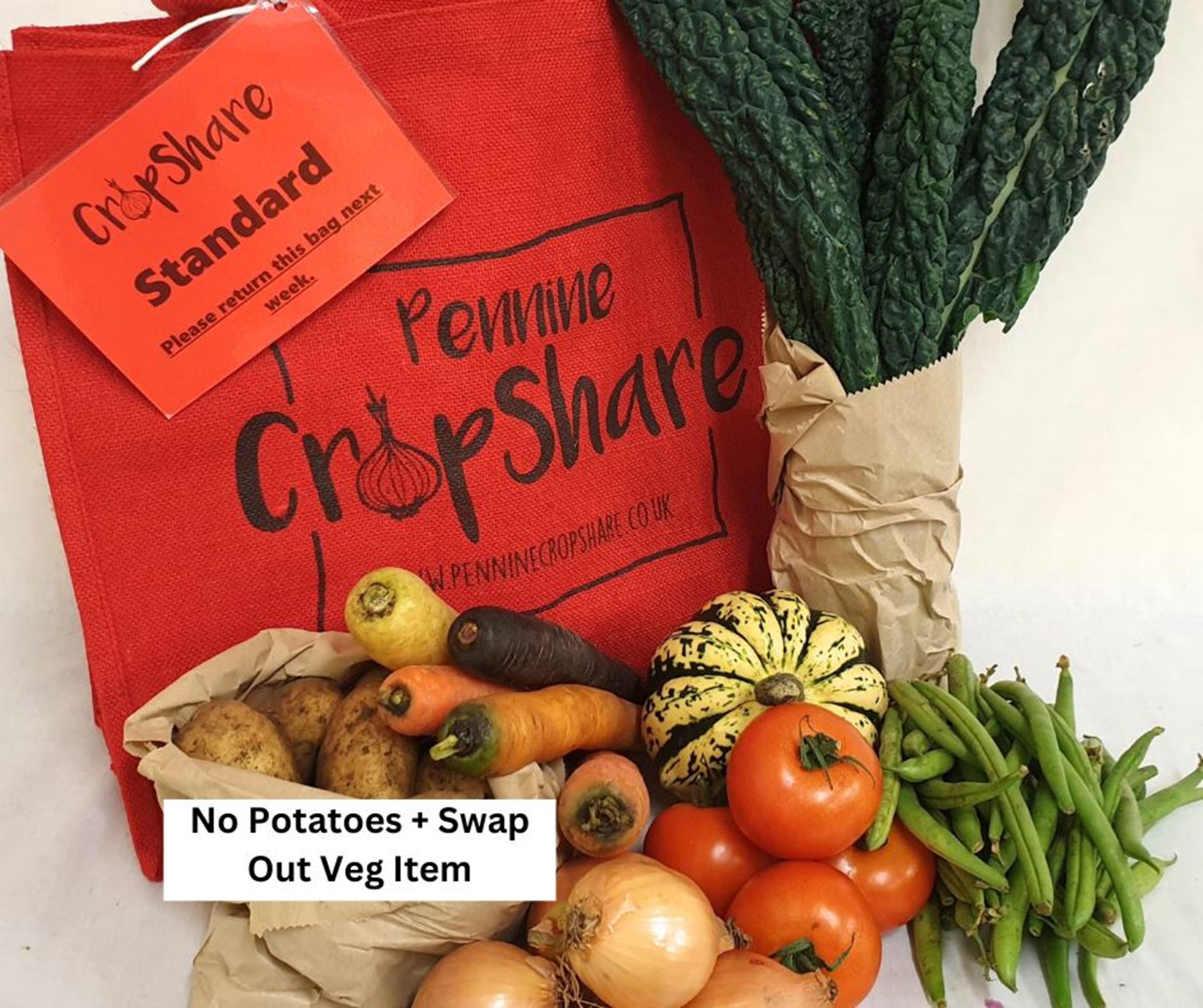 Standard Veg Bag - No Spuds | Food Box | Pennine Cropshare