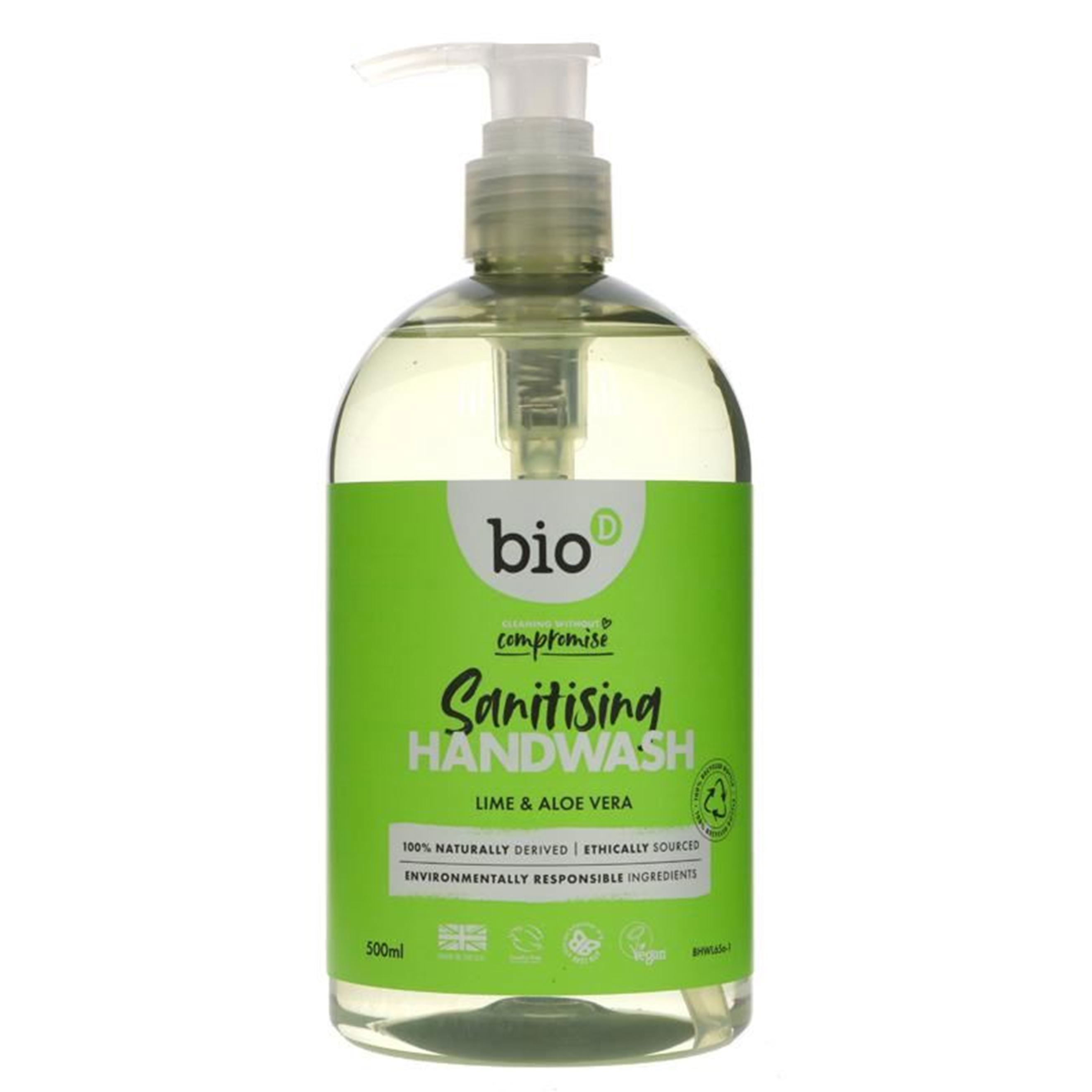 (Bio D) Sanatising Hand Wash - Lime & Aloe Vera 500ml | Growing with ...