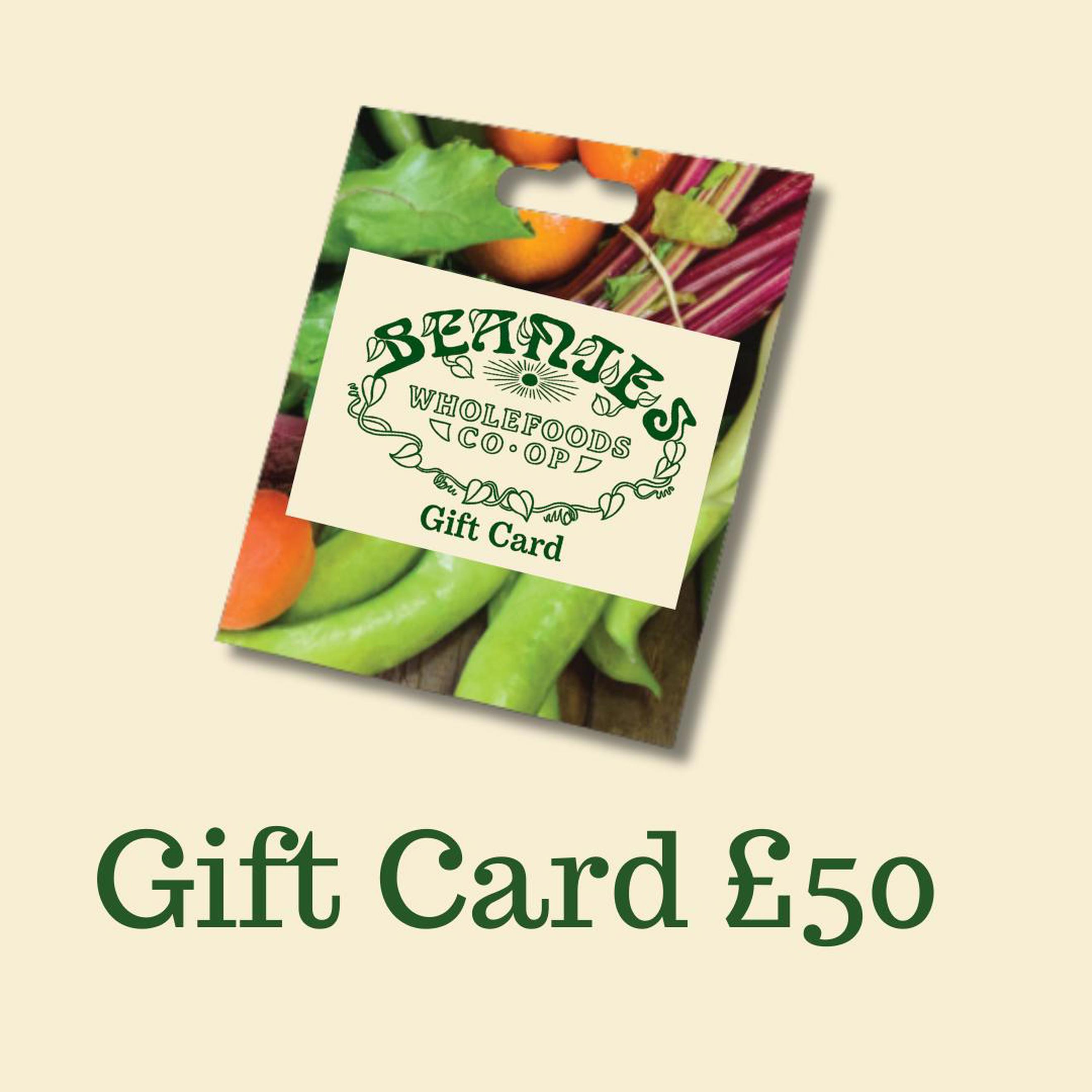 Beanies Gift Card £50 | Beanies Wholefoods - Sheffield | Beanies Wholefoods