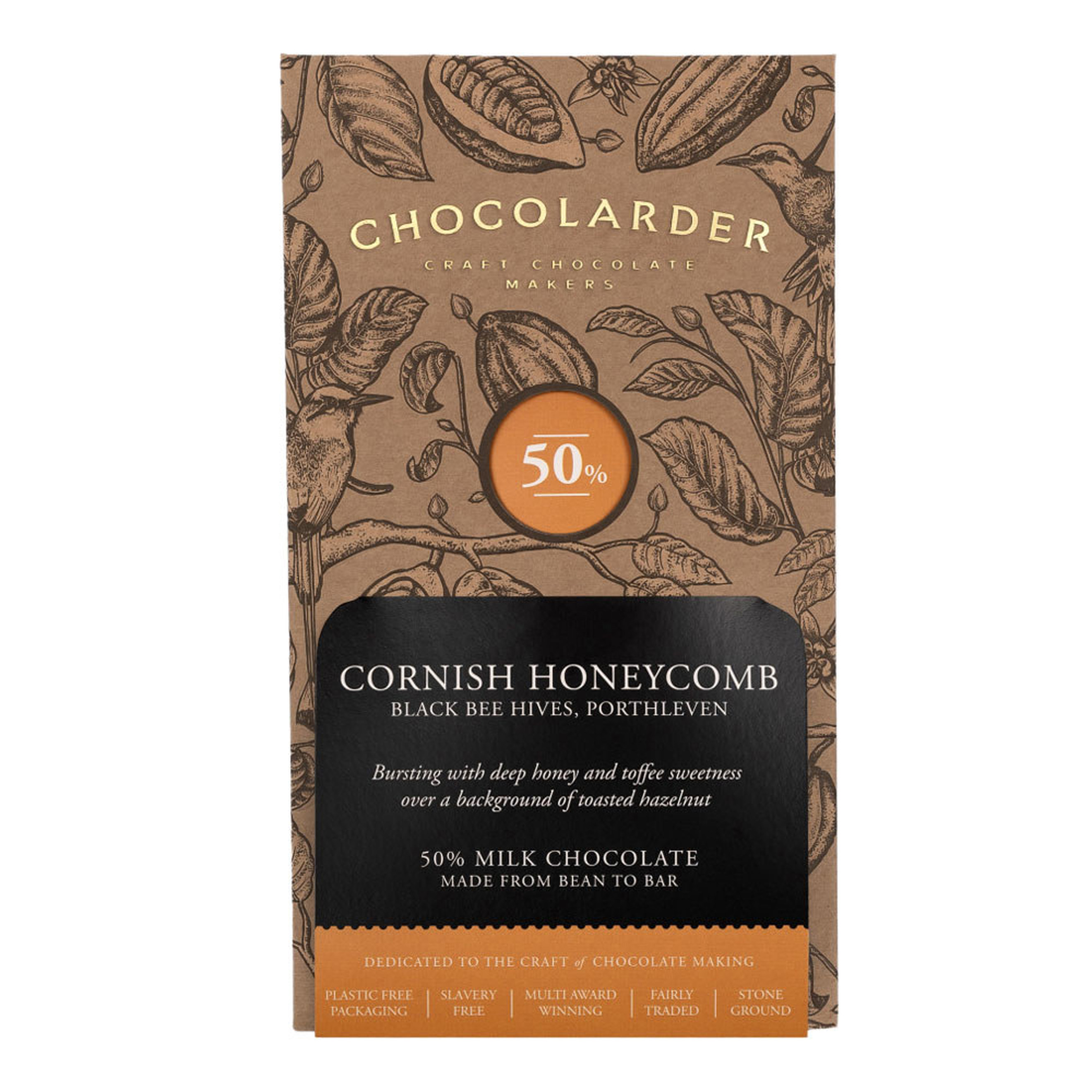 Cornish Honeycomb 50% Milk Chocolate 70g | Bosavern Community Farm - St ...